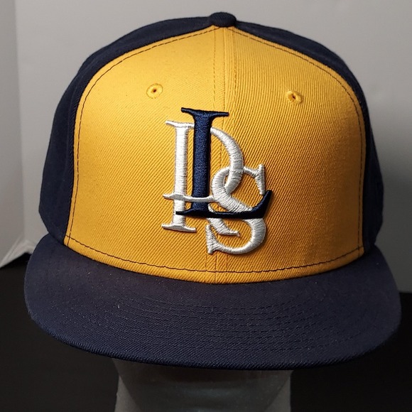 New Era | Accessories | Lds Hat Cap Fitted Mens 7 2 Navy Blue Yellow ...